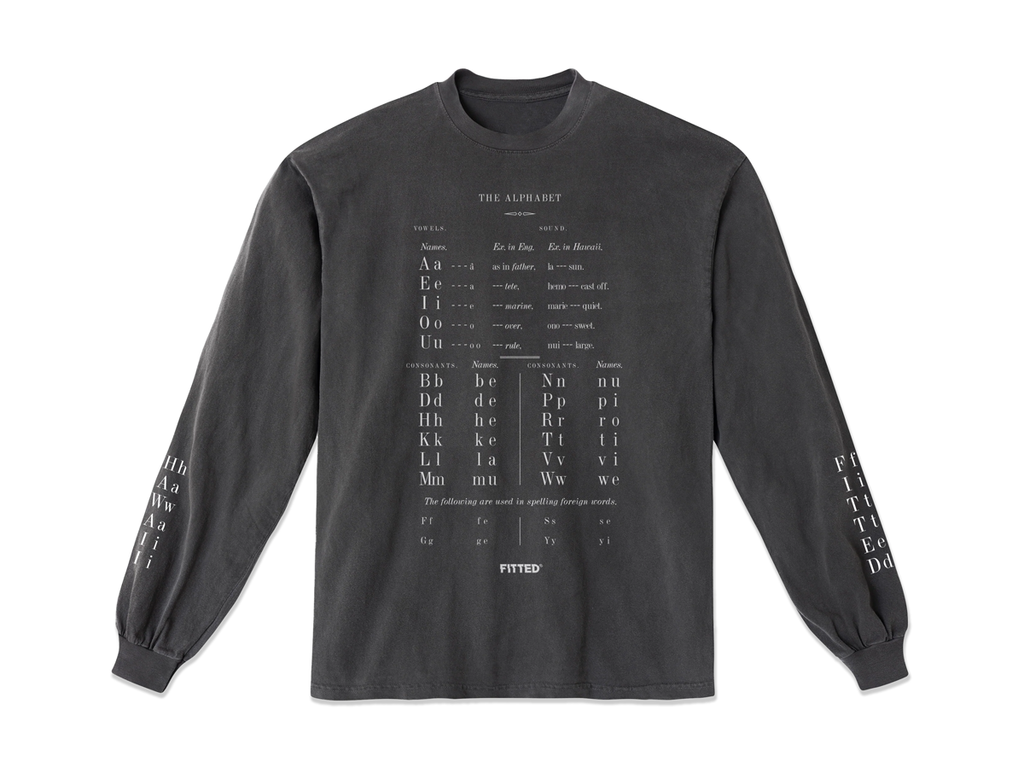 ALPHA L/S TEE - VINTAGE BLACK – FITTED HAWAIʻI